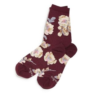 vera bradley women's crew socks, blooms and branches, one size