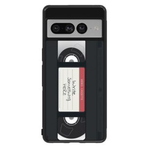 vhs cassette tape personalized black rubber phone case compatible with google pixel 9 pro, pixel 9, pixel 9 pro xl, pixel 8a, pixel 8 pro, pixel 8, 7, 6, 6a, 6 pro, 5, 4a, 3, 2