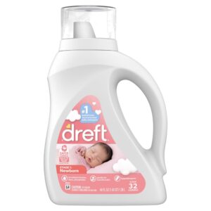 dreft stage 1: newborn baby liquid laundry detergent, 32 loads, 46 fl oz