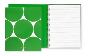 kate spade new york small concealed spiral notebook, 8.25" x 6.75" journal notebook with 112 lined pages, joy dot