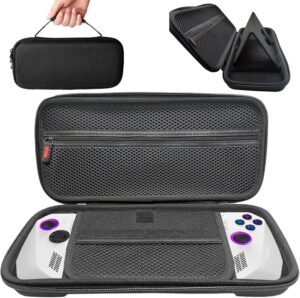 t tersely carry case compatible with asus rog ally, protective hard portable travel case cover shell pouch with pockets for accessories and games