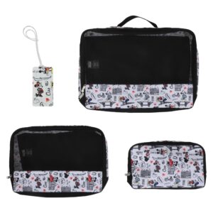 mickey mouse mickey & minnie in paris 3-pack packing cubes with hang tag