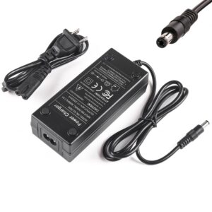 42v 2a charger 1 prong for 36v lithium ebike escooter compatible with gotrax and all brands' electric bike scooter 5.5mm plug