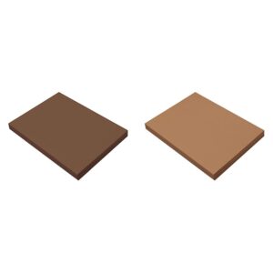 prang construction paper bundle - dark brown and brown, 9 x 12 inches, 100 sheets each