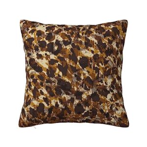 pillowcase 16"x16" square decorative throw pillow case cushion cover for sofa couch car home - abstract leopard skin dots camo