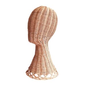 generic mannequin head hat display stand professional tall rattan hat rack wig stand for hairpieces headsets headphones barber salon shop