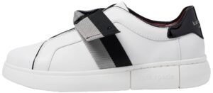 kate spade new york women's lexi sneakers, optic white/black, 8