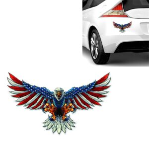 gunhunt pack-1 car reflective warning stickers, 11.8in x 5.1in american flag eagle decorative decal, self-adhesive body bumper sticker, suitable for most cars suvs trucks (multicolored)