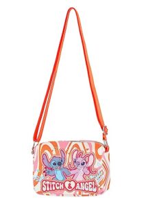 disney stitch & angel crossbody purse standard