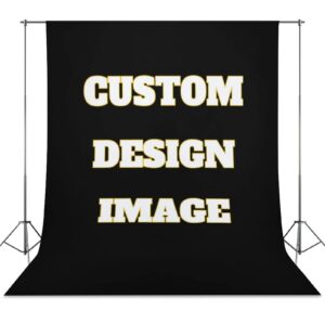 tuqozbi personalized photography background - custom logo, text, and picture - non-transparent, non-reflective - perfect for photo studio and booth props (56"×79")