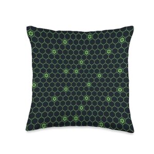 miraculous ladybug carapace pattern throw pillow, 16x16, multicolor