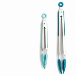 core kitchen home teal locking tong 2 set