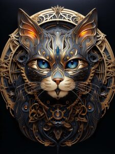 ginfonr diy 5d diamond art kits for adults, tribal cat diamond painting for adults, diamond art animal full drill, diamond art kits embroidery rhinestone craft for home wall decor 12 * 16 inch