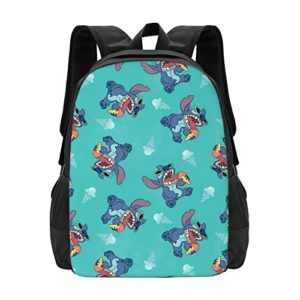 cartoon stitch backpack cute bag for women men large capacity tote bag for office work travel outdoorss laptop backpack