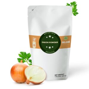 antepyolu onion powder, organic onion powder, bulk onion powder, gluten-free, non-gmo, ideal in soups, vegetables, 7.76 ounces