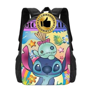 anime stitch backpack cartoon anime character travel rucksack bag cute laptop backpack woman men casual backpack gifts