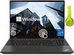 lenovo thinkpad t16 business laptop, 16 inch wuxga touchscreen, inter core i7-1270 vpro, 32gb ram, 1tb ssd, windows 11 pro, backlit keyboard, fingerprint reader, thunderbolt 4, wifi 6e, tdu, black