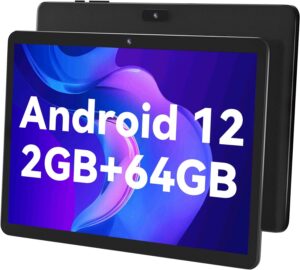 sgin android tablets, 2gb ram 64gb rom, 10 inch tablet quad-core processor, 5000mah battery, wifi, 7mp camera, ips hd touch screen, black