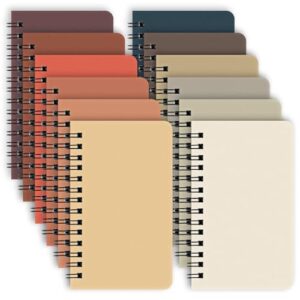 eoout 12pcs small spiral notebooks, 3x5 pocket notebooks with lined pages, 60 sheet pads for home office and school accessories