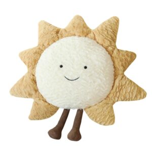 sun plush pillow |home decor soft cushion |15inch creative sun and star moon shape plush toys|for children's room decoration or birthday gifts for children and girls (sun)