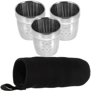 kisangel 1 set travel coffee mug coffee mugs espresso cups stainless steel water cup stainless wine glass metal cup stainless steel coffee tumbler stainless steel cups outdoor beer mug