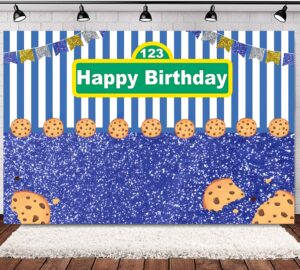 children's birthday photography backdrop blue and white stripes 123 birthday party backdrop banner decoration portrait photography props photo studio 7x5ft