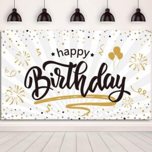 happy birthday backdrop banner happy birthday party decorations for men women 30th 40th 50th 60th birthday anniversary party backdrop decoration photography background for women men