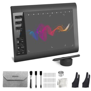 teinenron graphics drawing tablet,10 x 6 inch drawing tablet with 8192 levels pen and bag,12 hot keys,compatible with pc/mac/android for painting,design & online teaching