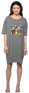 disney womens sleepshirt mickey minnie mouse print (christmas, one size)