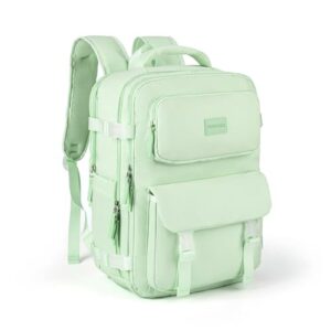 parapogee women travel backpack, 25l waterproof laptop daypack for traveling camping, small carry on flight approved backpacks (green)