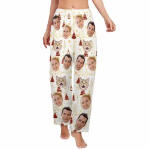 personalized face photo pajamas for men women custom christmas face pajama pants sleepwear bottoms for christmas birthday