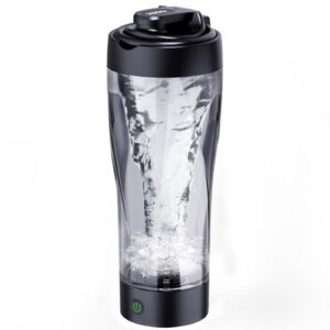 aidek electric shaker bottle 22oz bottle for protein mixes, rechargeable, bpa-free - black