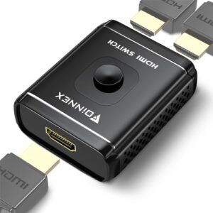 hdmi switch, foinnex bidirectional hdmi switcher, 4k@60hz hdmi splitter 2 in 1 out support ps4/3, xbox, ns, blu-ray player, roku (one time 1 display)