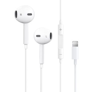 iphone earbuds wired with lightning connector iphone headphones wired earphones with built-in microphone & volume control【mfi certified】compatible with iphone 14/13/12/11/xr/xs/x/8/7/se-all ios