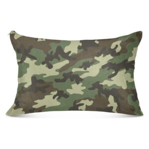 military camouflage pillowcase for hair and skin body pillow cover body pillow cases king size 20"x 40" fluffy pillow case with zipper for sleeping