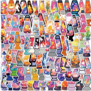 100pcs cute lava lamp stickers for kids,water bottle stickers waterproof vinyl stickers for phone skateboard laptop,kawaii aesthetic stickers packs for kids girls teens