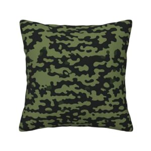 adanti camo green print corduroy throw pillow covers soft square throw pillow case home decorations for bed sofa living room 16"x16"