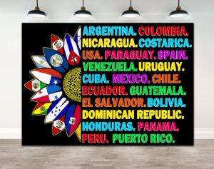 ticuenicoa 7x5ft hispanic heritage month backdrop hispanic heritage month banner latin american decorations spanish classroom national hispanic heritage month decorations and supplies