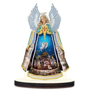 angel girl pattern diamond painting desktop ornaments kit for adults beginner 5d diy diamond art tabletop decorations special gem mosaic arts crafts home bedroom table decor