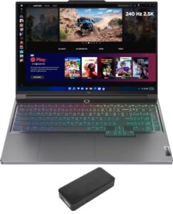 lenovo legion slim 7i gaming & entertainment laptop (intel i9-13900h 14-core, 32gb ddr5 5200mhz ram, 2x512gb pcie ssd (1tb), geforce rtx 4070, 16.0" 240 hz win 11 pro) with usb-c dock