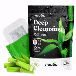 nuubu | deep cleansing foot pads for better sleep & foot care | premium japanese organic feet pads with ginger powder (10 pc)