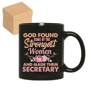 inspirational gift unique secretary gifts for strong women - for gods chosen - 11oz 15oz black coffee mug