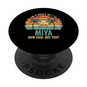 miya cute retro girls groovy miya personalized name popsockets standard popgrip