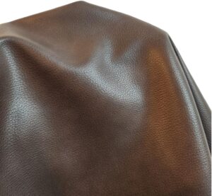 nat leathers | pebblegrain vegan leather pu (peta approved vegan) | 1 yard (36 inch x 54 inch) cut by yard | synthetic pleather 0.9 mm upholstery | 36"x54" (cacao brown)