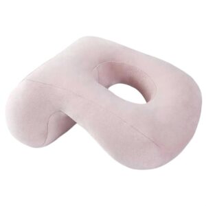 vecoax u-shaped hollow neck pillow portable pillow travel office driving neck support seat cushion pillow (color : light pink)