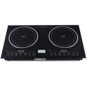 1200w+1400w double induction cooktop, portable electric induction cooker and ceramic-cooker, commercial induction cooktop, hot plate countertop burner, electric hot plate with sensor touch