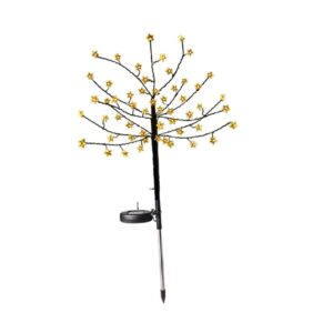 housoutil solar outdoor led star tree branch lantern waterproof for garden patio yard decorative