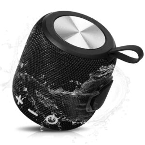 bluetooth speaker: powerful stereo sound, ipx7 waterproof, true wireless stereo pairing, portable design, latest bluetooth v5.2 - perfect for lg k31, beach, outdoor, home, parties& more - black