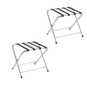 guoddm suitcase stand for guest room - luggage rack, stainless steel luggage holder, luggage shelf organizer shoe shelf, luggage storage shelf for hotel home guest room (size : 2pcs)