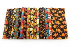 16 pcs fabric strips cute, beautiful 100% cotton fabric quilting strips, width 5 inch length 44 inch, gift fall and harvest jelly roll pre cut strips quilt fabric, diy blanket